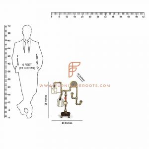 Eclectic Pipe & Gauge Lamp – Signature Resto-Bar Lamps | FurnitureRoots