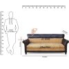 Dual Shade Leather Club Sofa – Leather Canvas Sofa Design