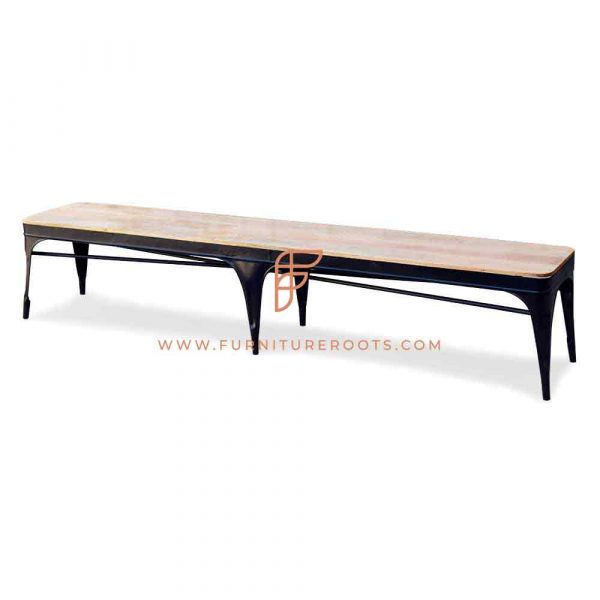Buy FR Benches Series Long Backless Tolix-Inspired Dining Bench with ...