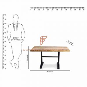 Two Legs Dining Table - Furniture For Restaurant India | FurnitureRoots