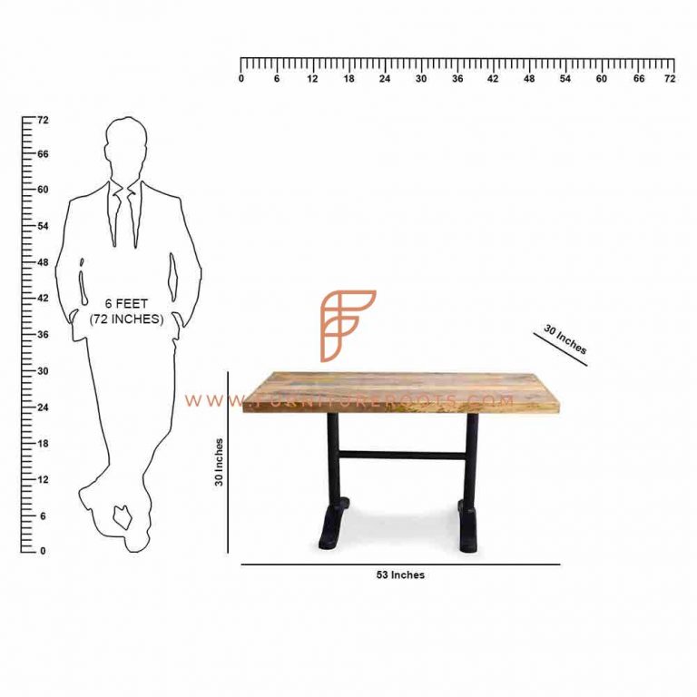 Two Legs Dining Table - Furniture For Restaurant India | FurnitureRoots