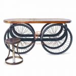 Handcrafted Wheel Console Table - Catering Furniture Design