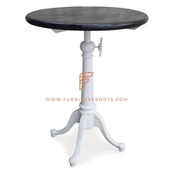 Buy FR Tables Series Height-Adjustable Round Crank Dining Table with ...