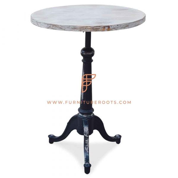 Buy FR Tables Series Round Dining Table with Cast Iron Base and ...