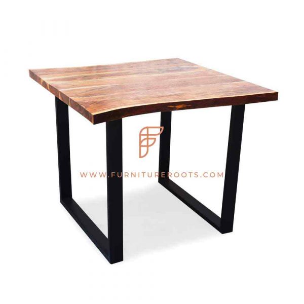 Buy FR Tables Series Industrial-Style Square Table With Square Metal ...