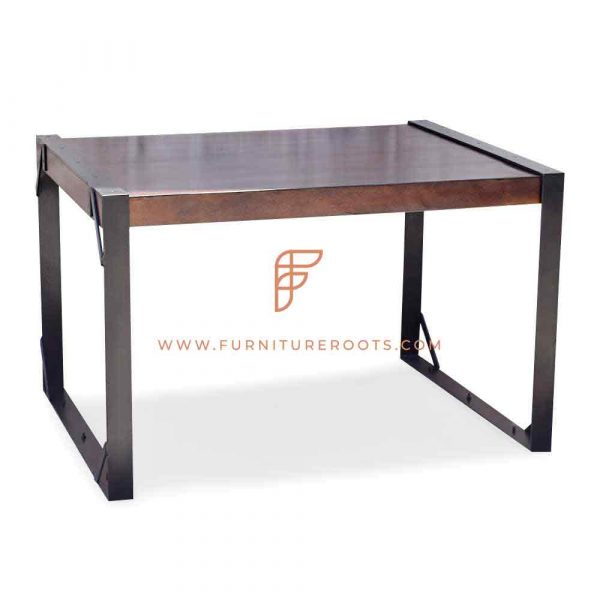 Buy FR Tables Series Square Commercial Table With Metal Base And Wooden ...