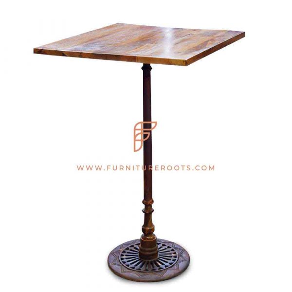 Buy FR Tables Series Bar Table with Cast Iron Table Base and Reclaimed ...