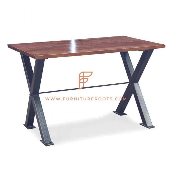 Buy FR Tables Series Industrial Dining Table with Lateral Cross Leg ...