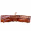 Buy FR Dining Booths Series Custom Burgundy Tufted Back Leather ...