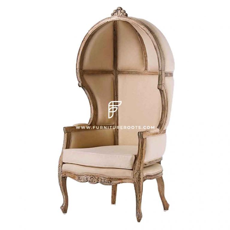 Buy FR Balloon Chairs Series Custom Carved Fabric Upholstered Porter ...