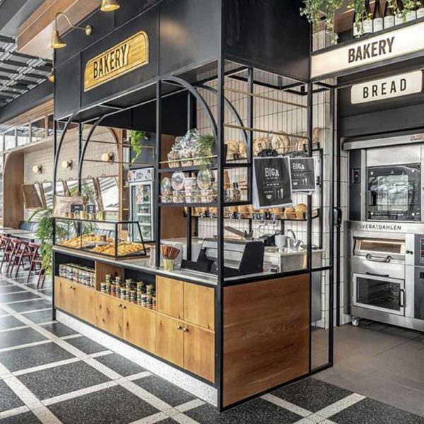 Buy Contemporary Coffee Shop Counter in Green with Laminate Top and ...