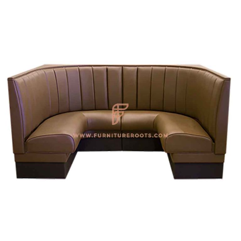 Buy FR Restaurant Booths Series Channel Tufted Upholstered 1/2 Circle ...