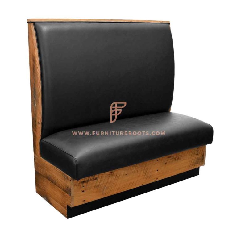 Buy FR Restaurant Booths Series Black Vinyl Upholstered Single Back ...