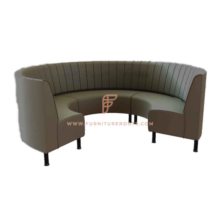 Buy FR Restaurant Booths Series Channel Tufted Upholstered 3/4 Circle ...